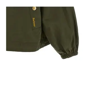Barbour Hawkridge Showerproof Jacket With Drawstring Hem And Embroidered Logo - Green