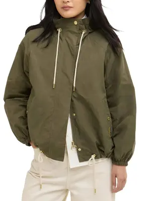 Barbour Hawkridge Showerproof Jacket With Drawstring Hem And Embroidered Logo