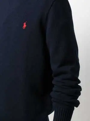Polo Ralph Lauren Embroidered Logo Crew Neck Sweater - Black