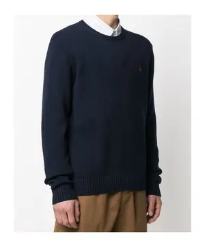 Polo Ralph Lauren Embroidered Crewneck Jumper - Black