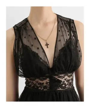 Dolce & Gabbana Sleeveless Polka Dot Lace Top