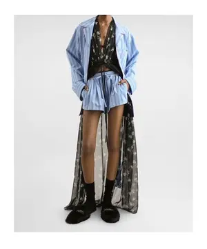 Dolce & Gabbana Floral Lace Trimmed V-neck Maxi Dress