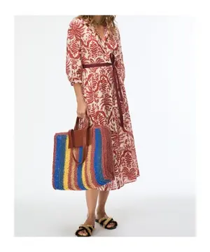 IBLUES Flared, Figure-skimming Shirt Dress With Gathered Sleeves