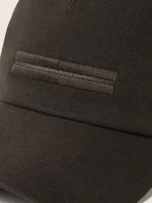 Zegna Baseball Cap With Embroidered Logo - Dark Brown