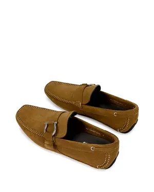 FERRAGAMO Logo Buckle Loafers - Brown