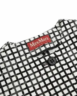 Max Mara Checked Round Neck Blouse