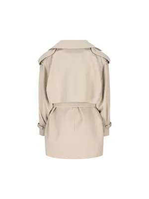Max Mara Cacio Double-breasted Coat - Sand-colored