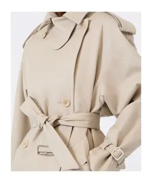 Max Mara Cacio Double-breasted Coat - Sand-colored