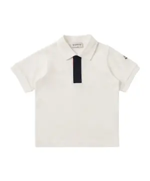 Moncler Cotton Piquet Polo Shirt With Tricolour Trim