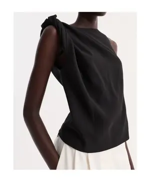 RÓHE Asymmetrical T-shirt With Knot Detail