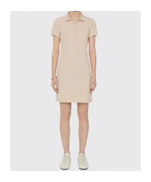 Burberry Embroidered Polo Dress - Beige