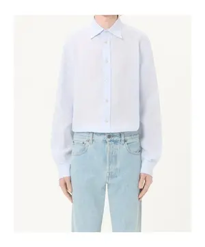 Valentino Garavani Scarf-collar Linen Shirt