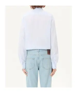 Valentino Garavani Scarf-collar Linen Shirt