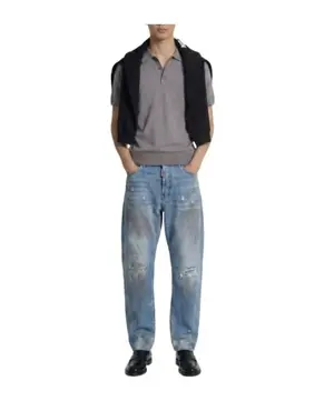 Dsquared2 Knit Polo - Gray