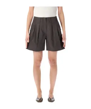 Low Classic Pleated Shorts For Women