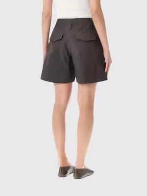 LOW CLASSIC Pleated Cotton Shorts - Black