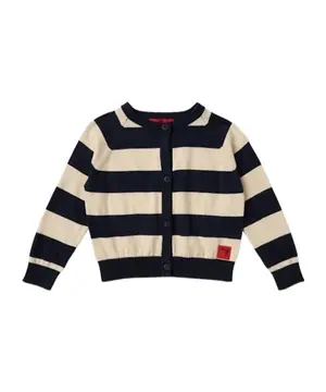 MAXCO. Striped Cotton Knit Cardigan