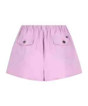 Prada Logo Detailed Wide-leg Shorts - Lilac