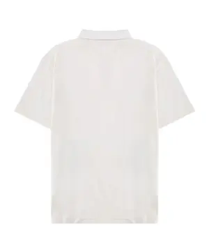 Stone Island Compass-motif Short Sleeved Polo Shirt - White