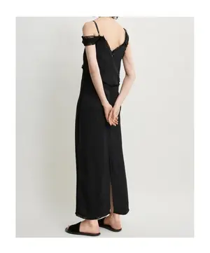 TOTEME V-neck Asymmetrical Dress With Raw Edges