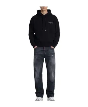Dsquared2 Signature Relaxed Fit Hoodie - Black