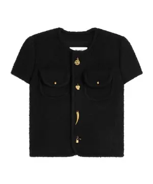 Celine Short-sleeved Jacket In Cashmere And Wool