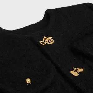 Celine Short-sleeved Jacket In Cashmere And Wool