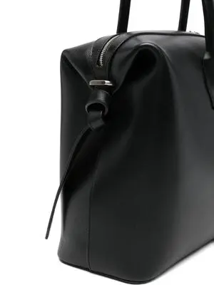 Yuzefi Large Brioche Leather Tote Bag - Black