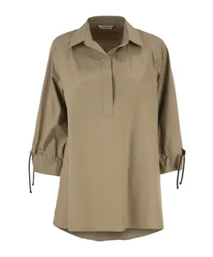 Max Mara Long Sleeve Drawstring Top - Brown