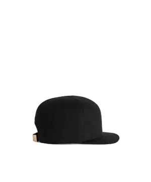 Balenciaga Logo Embroidered Baseball Cap - Black