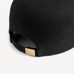 Balenciaga Logo Embroidered Baseball Cap - Black