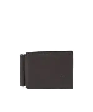 Brunello Cucinelli Smooth Money Clip Wallet - Chocolate