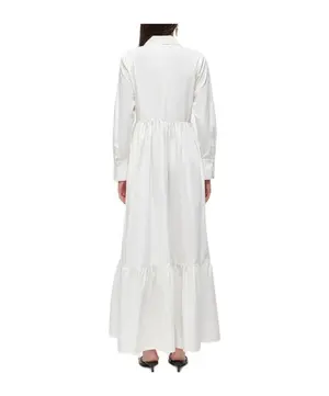 BLUGIRL Long-sleeved Shirt Dress With Ruffled Hem