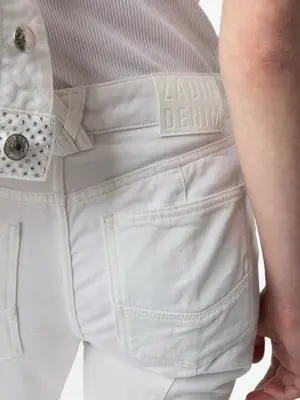 Zadig&Voltaire Belt Loop Jeans - White