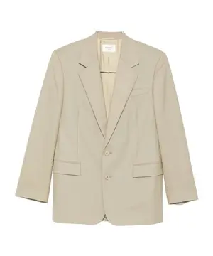 Saint Laurent Long-sleeved Suit Jacket - Nude