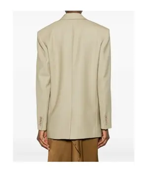 Saint Laurent Long-sleeved Suit Jacket - Nude