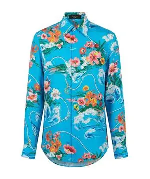 Gucci Printed Collared Long-sleeve Shirt