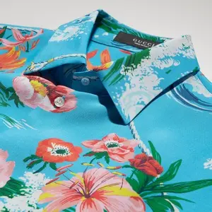 Gucci Printed Collared Long-sleeve Shirt - Multicolor