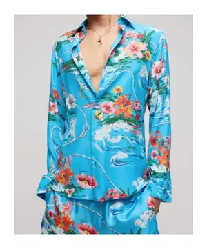 Gucci Printed Collared Long-sleeve Shirt - Multicolor