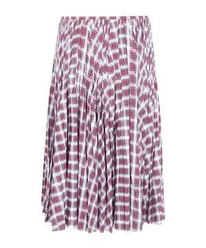 N.21 Plaid Pleated Midi Skirt