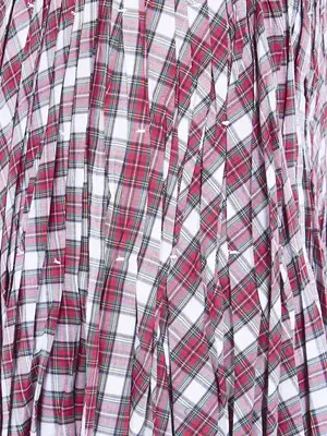 N.21 Plaid Pleated Midi Skirt