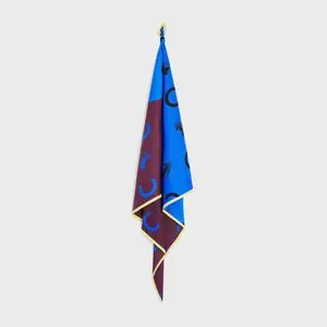 Celine Square In Silk Twill - Blue