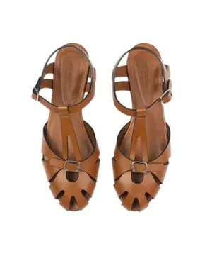 SCAROSSO Gala Cuir Leather Cage Sandals