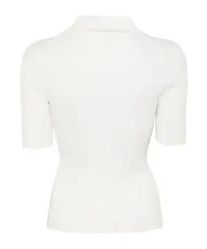 P.a.r.o.s.h Ribbed Knit Buttoned Polo Shirt