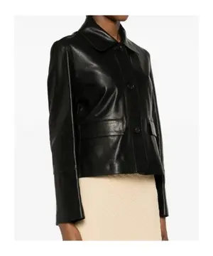 ARMA Leather Jacket With Button Pockets