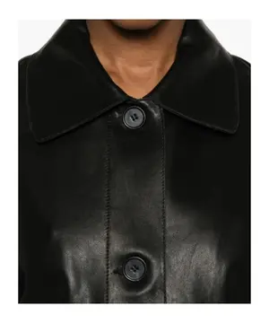 ARMA Leather Jacket With Button Pockets