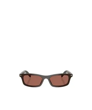 Prada Rectangle Frame Sunglasses - Brown