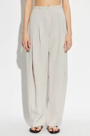 IRO PARIS Pleated High-waisted Wide-leg Trousers - White