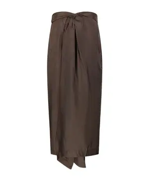 RÓHE Draped Sarong Skirt - Brown