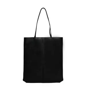 JIL SANDER Linea Leather Tote Bag - Black